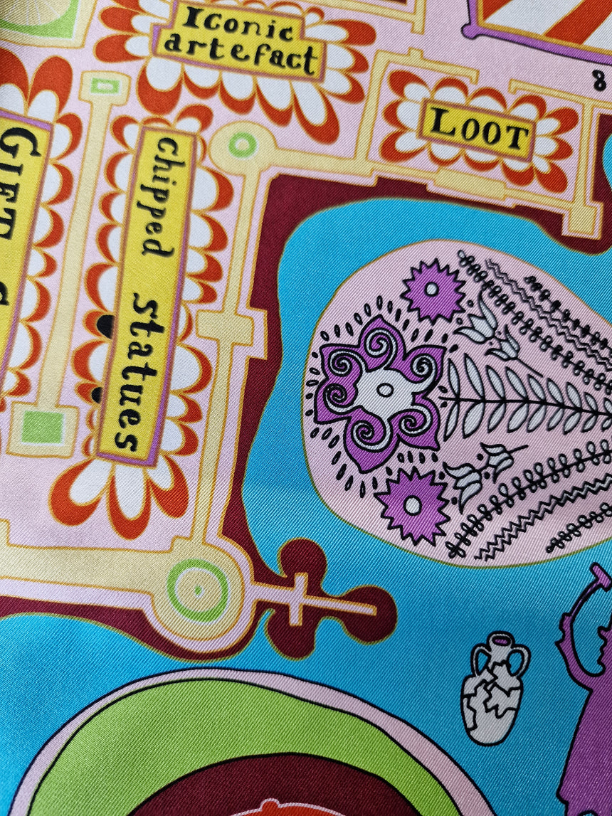Buy "The British Museum - A Personal Map" Silk Scarf by Grayson Perry ...
