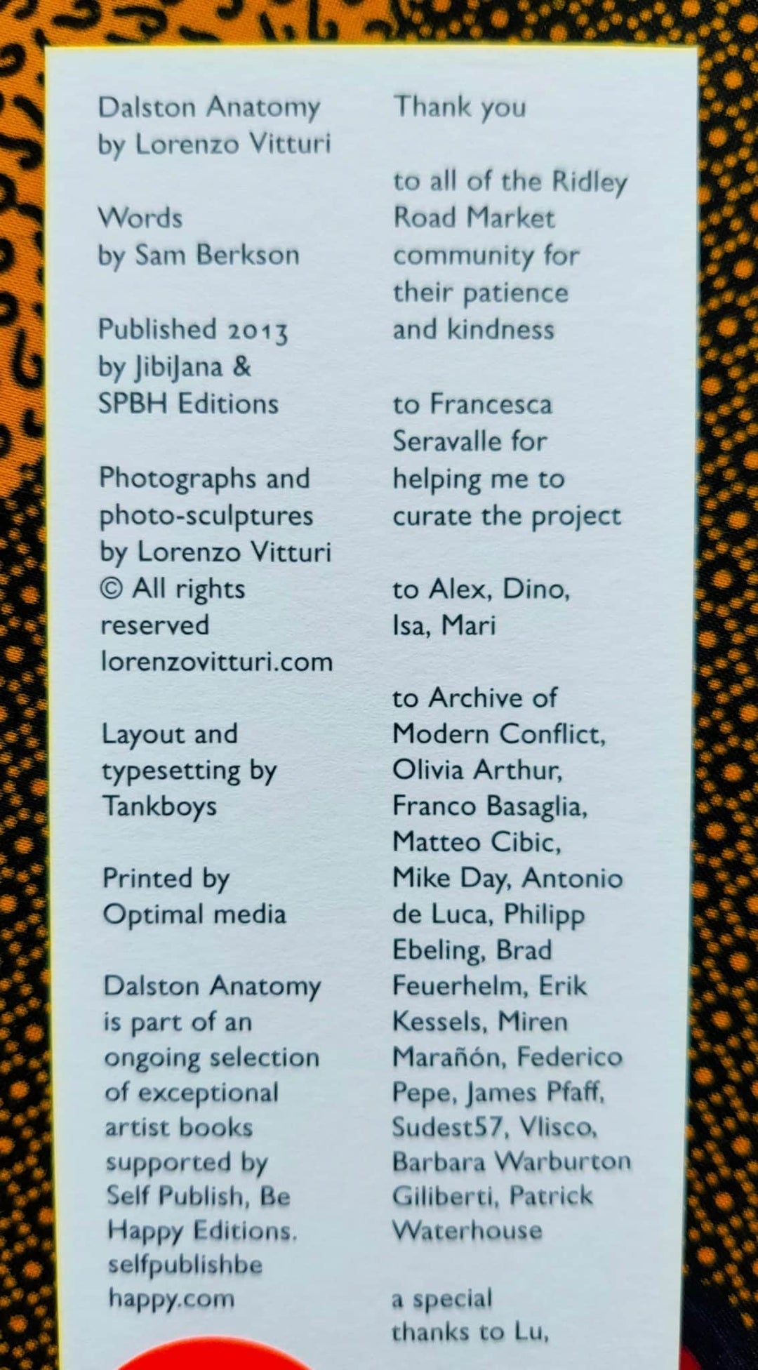 Buy Dalston Anatomy by Lorenzo Vitturi online – Setanta Books