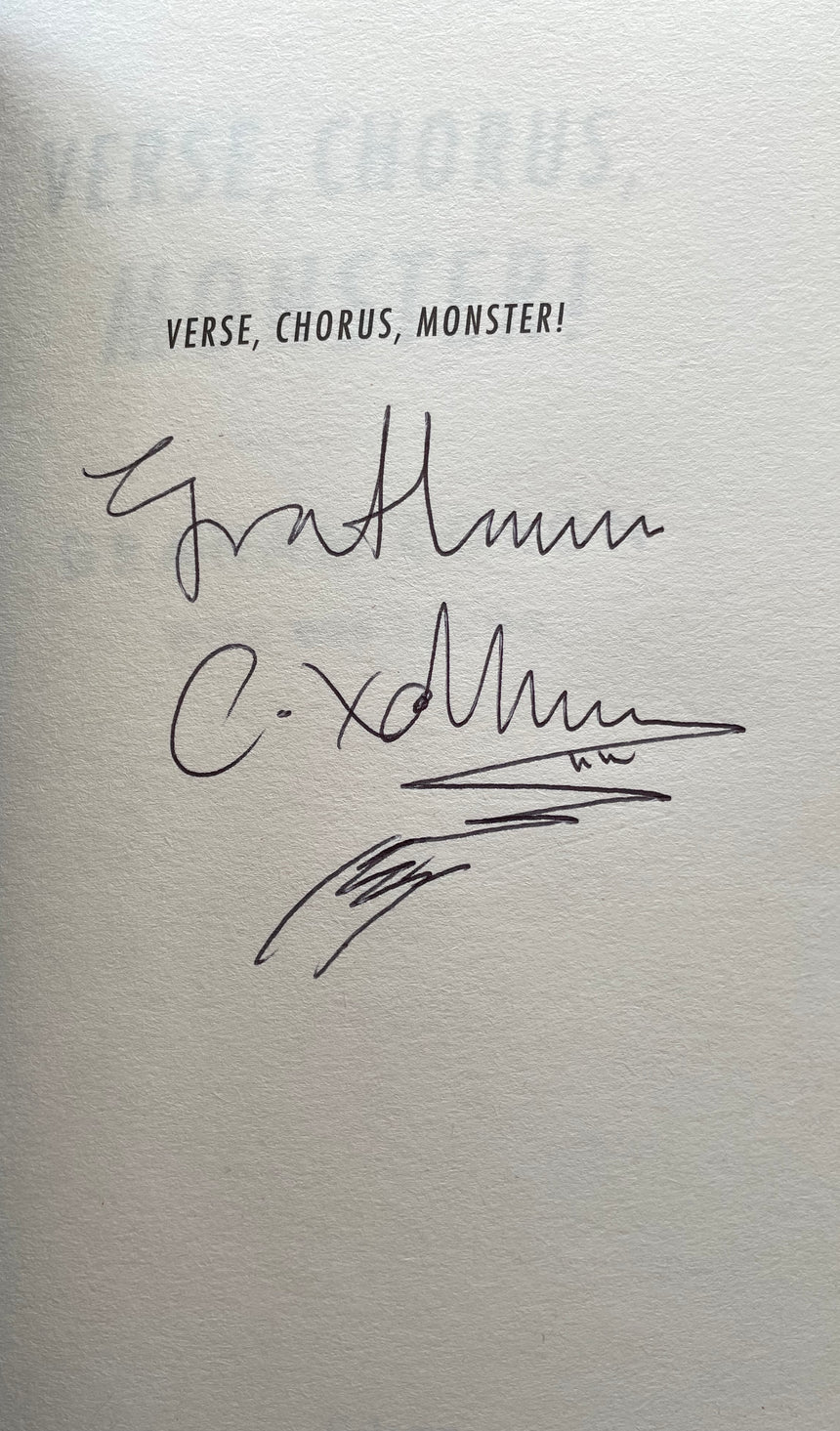 Buy Verse, Chorus Monster signed by Graham Coxon – Setanta Books