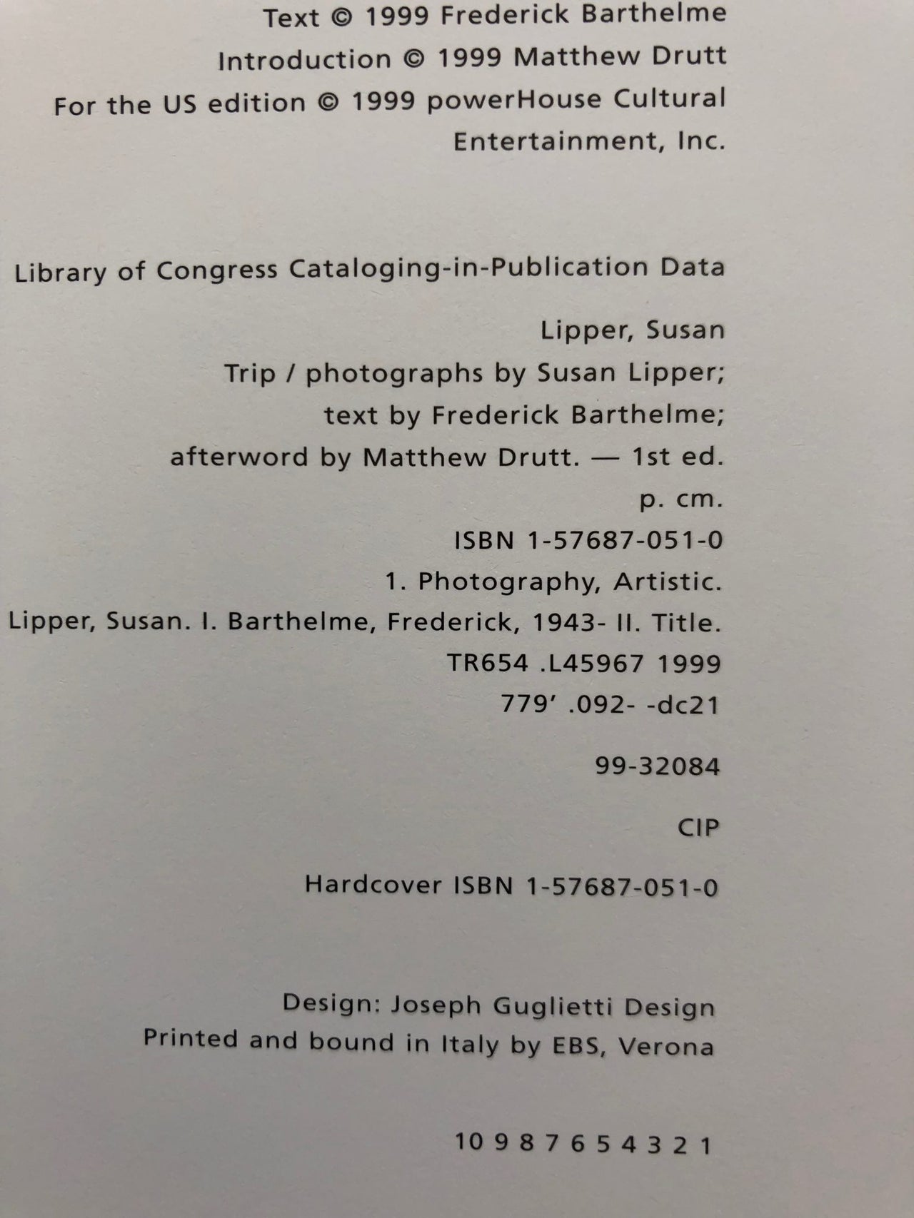 Trip by Susan Lipper | Photography | Setanta Books